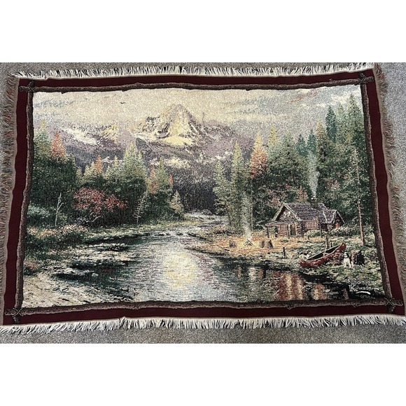 Thomas Kinkade | Bedding | Thomas Kincade Painter Of Light Fringed ...